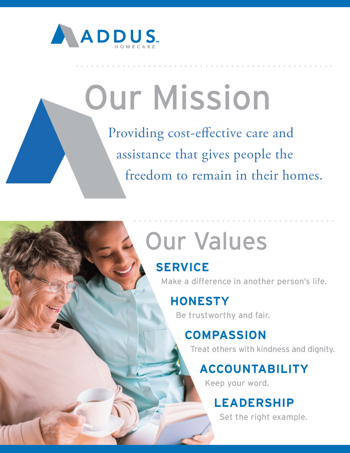 Our Mission and Values - Addus HomeCare